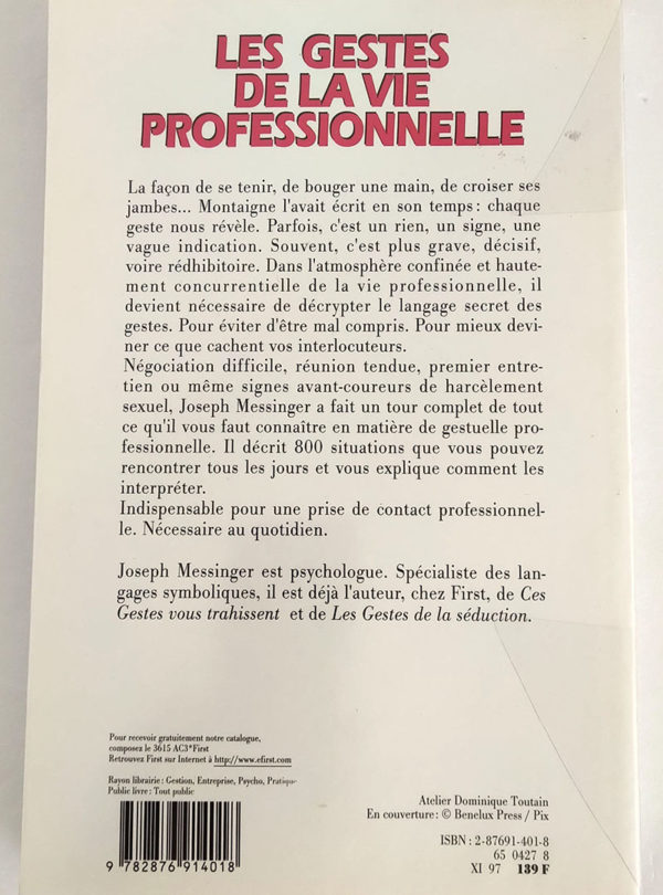Ces gestes qui vous trahissent - Joseph MESSINGER - Equilibre de Vie